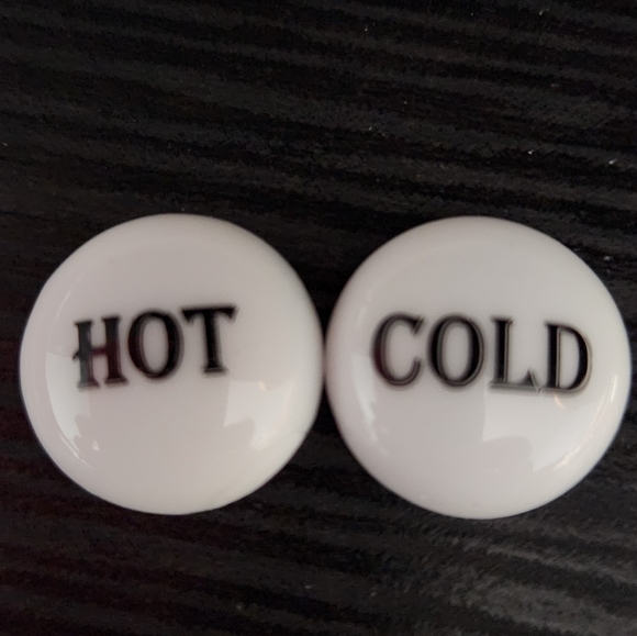 Other | Ceramic Buttons For Handle Faucet One Set One Hot And One Cold ...